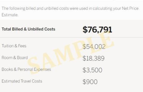 Understanding A Net Price Estimate | Harvard